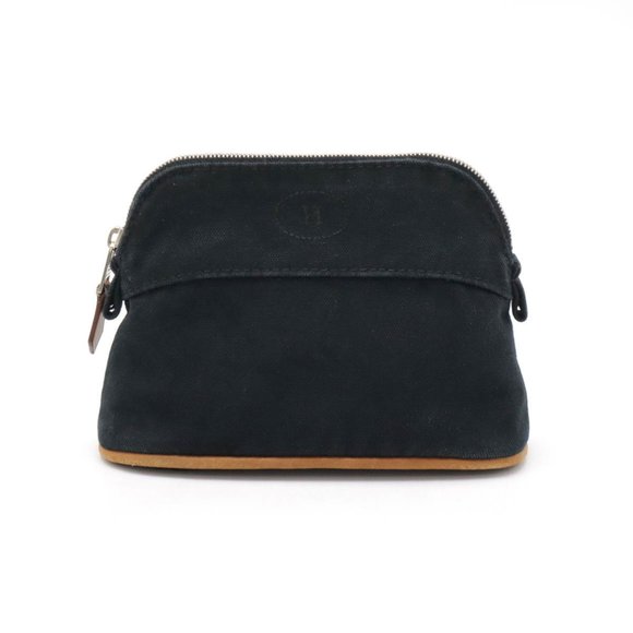 Hermes | Bags | Hermes Hermes Bolide Pouch Mini Canvas Leather Black ...